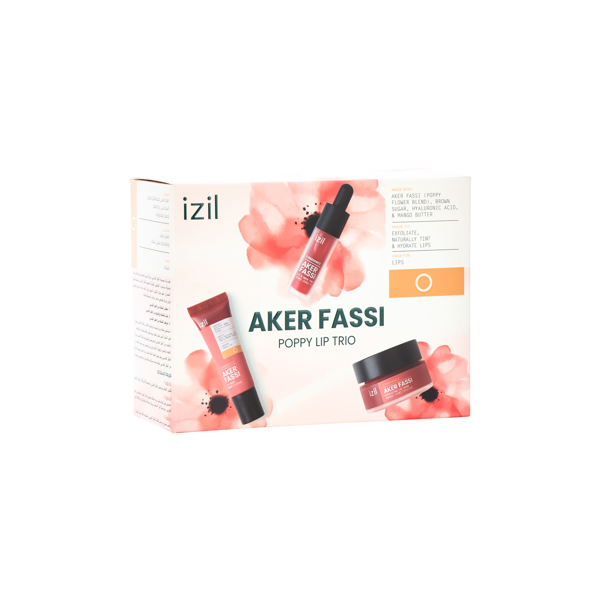 Shop Aker Fassi Poppy Lip Trio Online | IZIL Beauty UAE