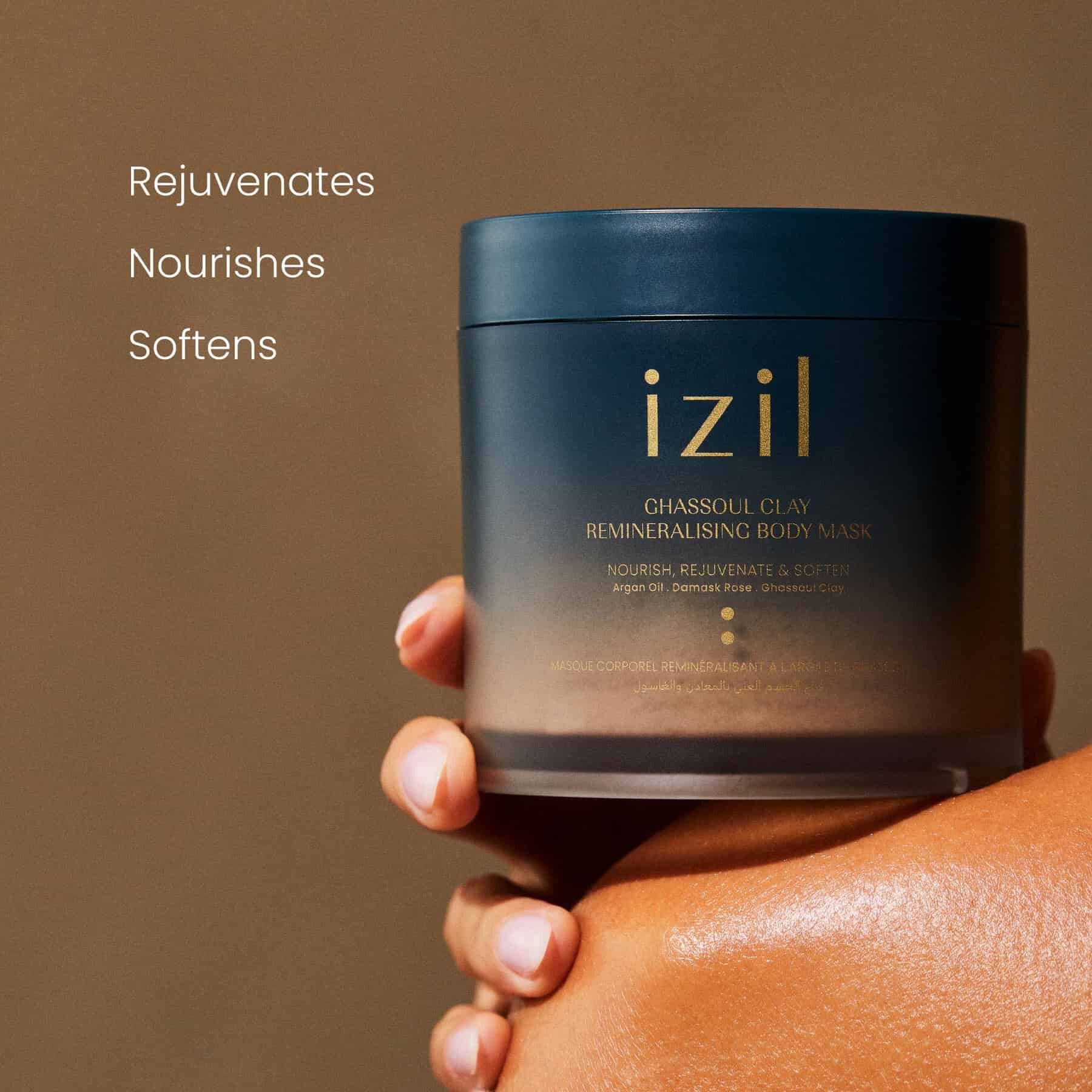Shop Ghassoul Clay Remineralising Body Mask Online | IZIL Beauty UAE